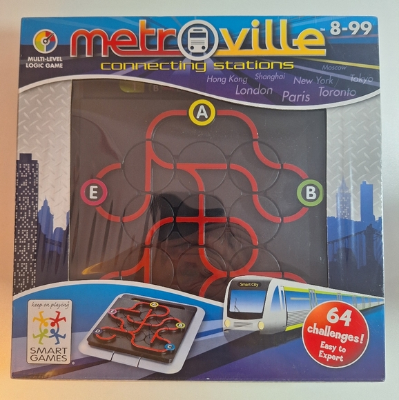 Toys | Metroville Multilevel Logic Game Connecting Stations Smart Games New | Poshmark